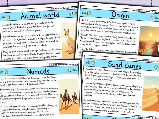 The Sahara - Flashcards | Geography | Desert, Climate & Ecosystems ...