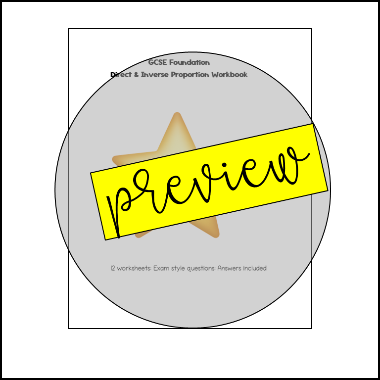 Direct & Inverse Proportion Workbook | GCSE Foundation Maths | 12 ...