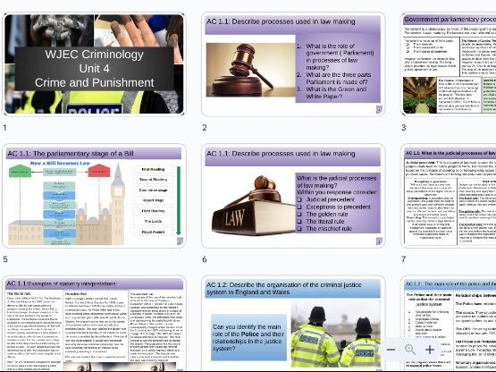 WJEC Unit 4 Crime and Punishment revision PPT | Teaching Resources