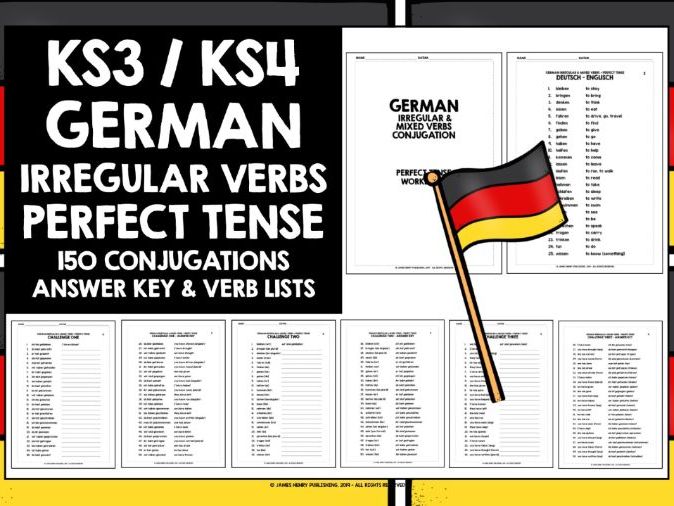 German Verbs Perfect Tense List - Design Talk