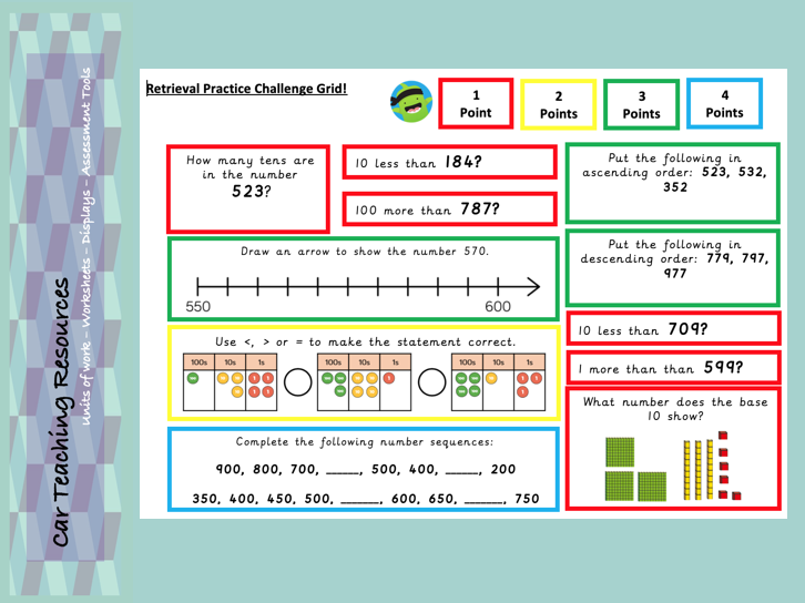 Primary place value resources