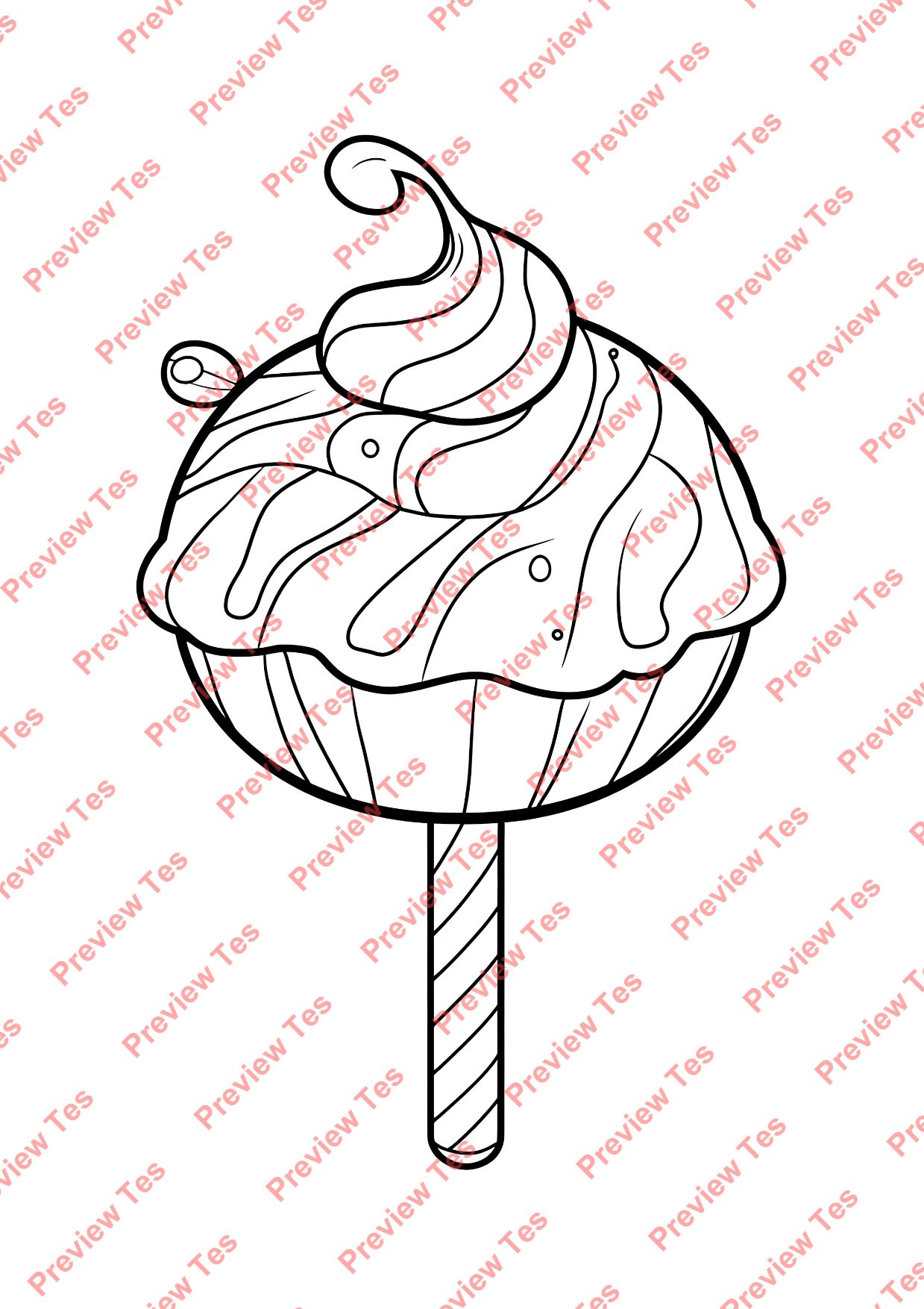Candy Colouring Pages for Kids | Dessert Theme Activities | Sweet Shop ...
