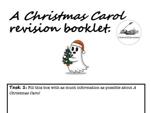 GCSE: A Christmas Carol Revision Booklet | Teaching Resources