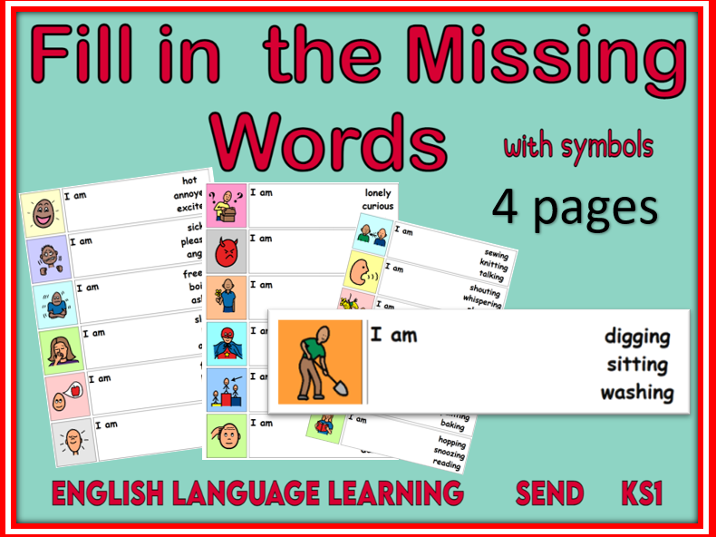 Fill In The Missing Words With Symbols Teaching Resources