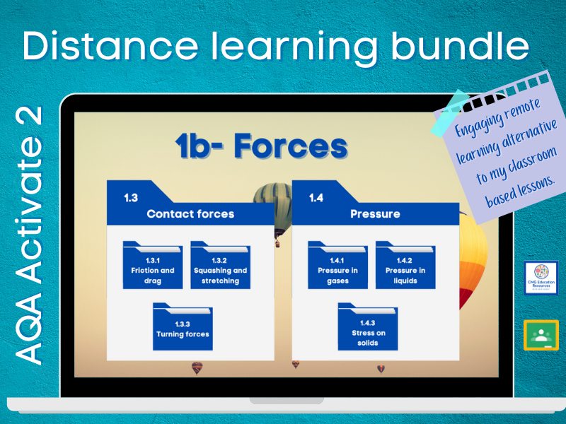 1b- Forces: Distance learning bundle (AQA KS3 Activate 2) | Teaching ...