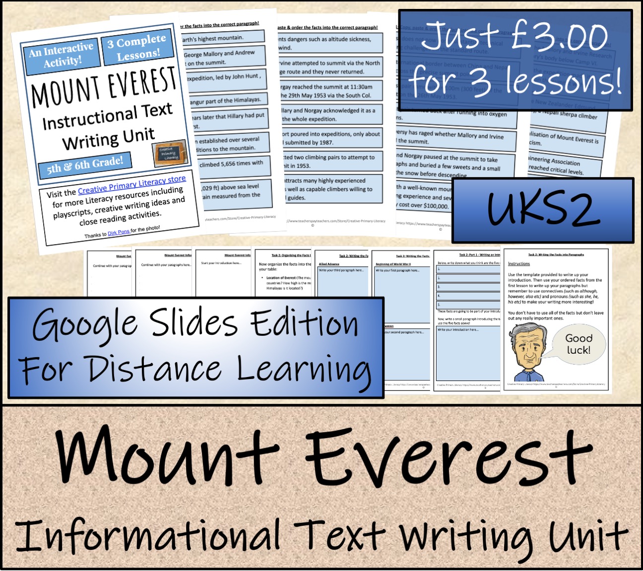 UKS2 Mount Everest Informational Text Writing Unit | Digital & Print ...