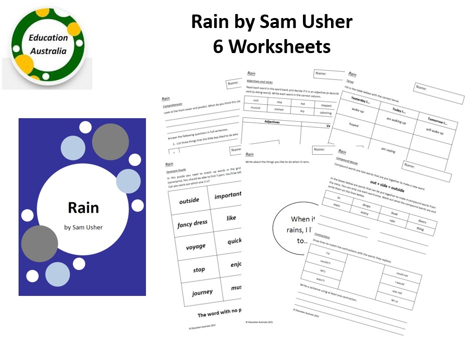 Rain by Sam Usher - 6 Worksheets - Reading Comprehension | Teaching ...
