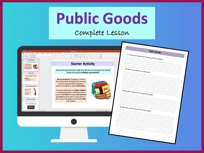 Public Goods - A level Economics | Teaching Resources