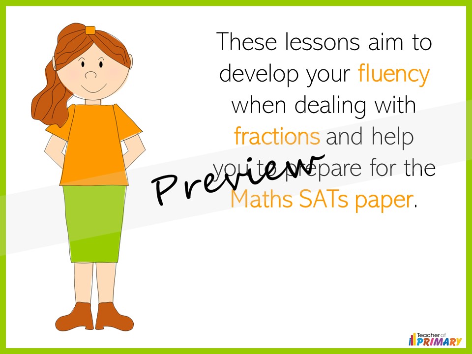 Fractions Revision Year 6 Teaching Resources