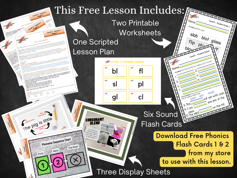 Free Phonics Lesson | Consonant L Blends | Teaching Resources