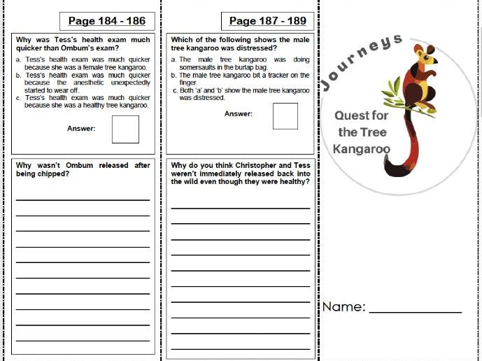 Quest for the Tree Kangaroo - Grade 5 Journeys | Teaching Resources