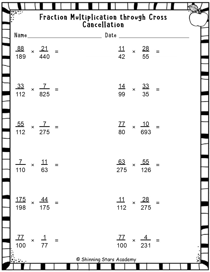 Multiplication of Fractions through Cross Cancellation (Advanced Level ...