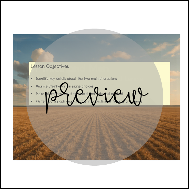 George and Lennie Introduction – Of Mice and Men Chapter 1 Character ...