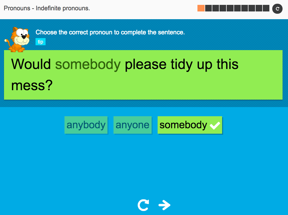 Downloadable Interactive Indefinite Exercises
