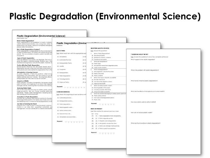 Plastic Degradation (Environmental Science) | Teaching Resources