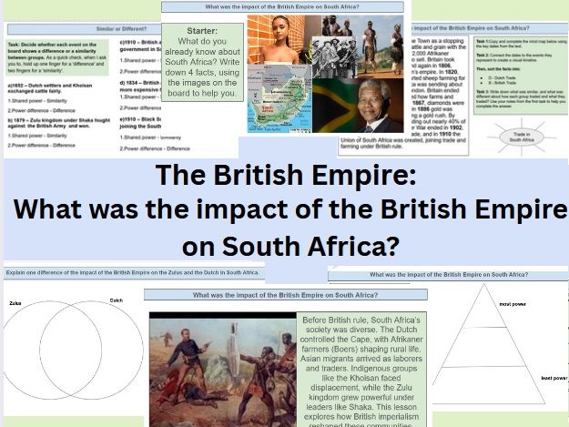 The British Empire in South Africa – KS3 History Lesson | Teaching ...