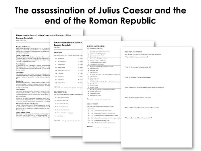 The assassination of Julius Caesar and the end of the Roman Republic ...