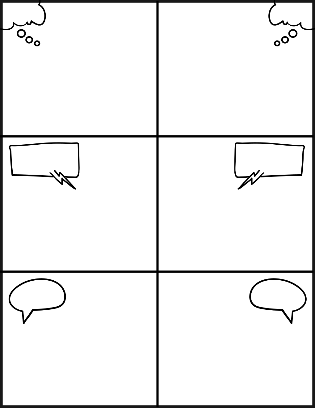 Comic Strip Story Templates Comic Paper Book Template Graphic Novel ...