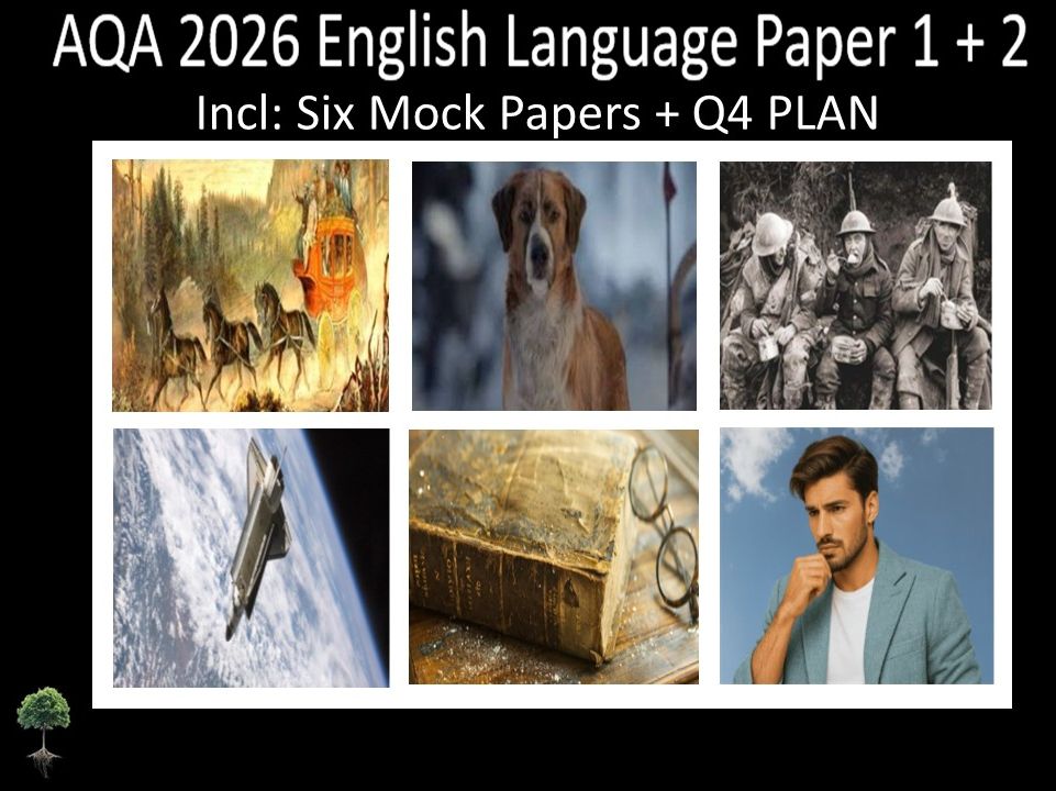 Six AQA 2026 GCSE English Language Paper 1 + 2 Mocks | Q4 Plan ...