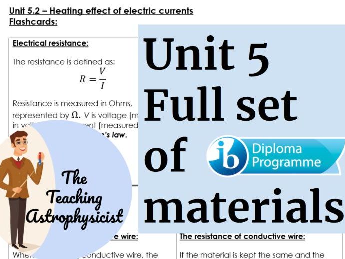 IB DP Physics - Unit 5 - Electricity and Magnetism | Teaching Resources