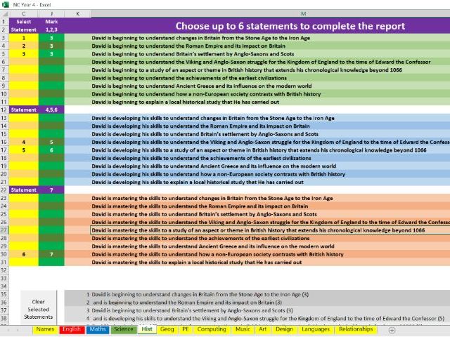 Whole-school planning and report templates resources