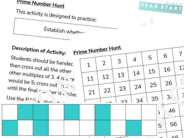 Head Start Prime Number Hunt | Teaching Resources