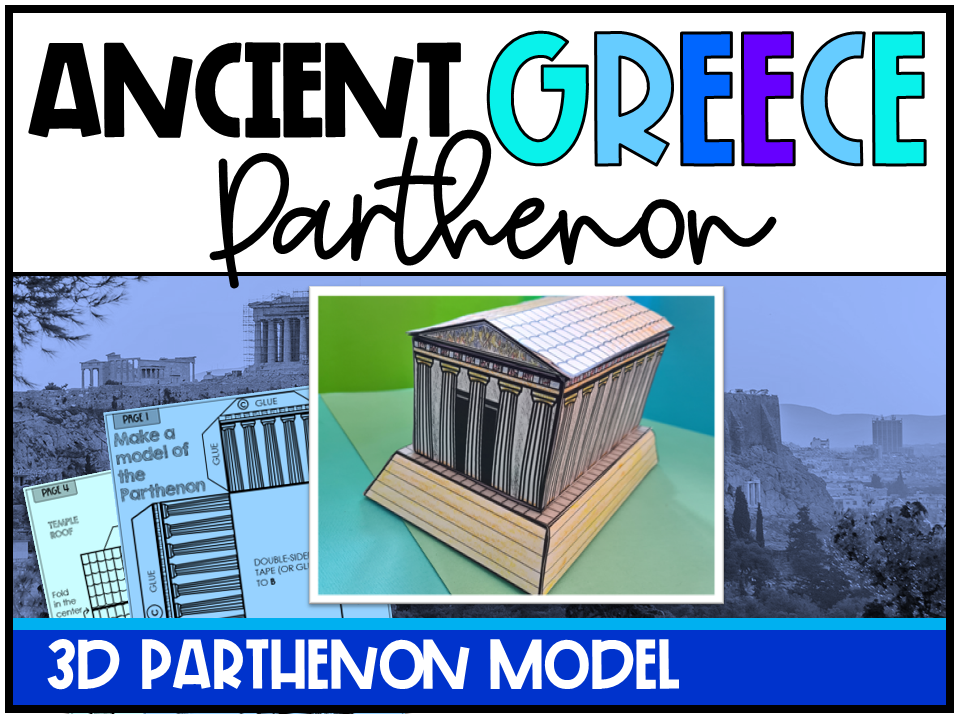 Ancient Greece Parthenon Craft 3D Model | Teaching Resources