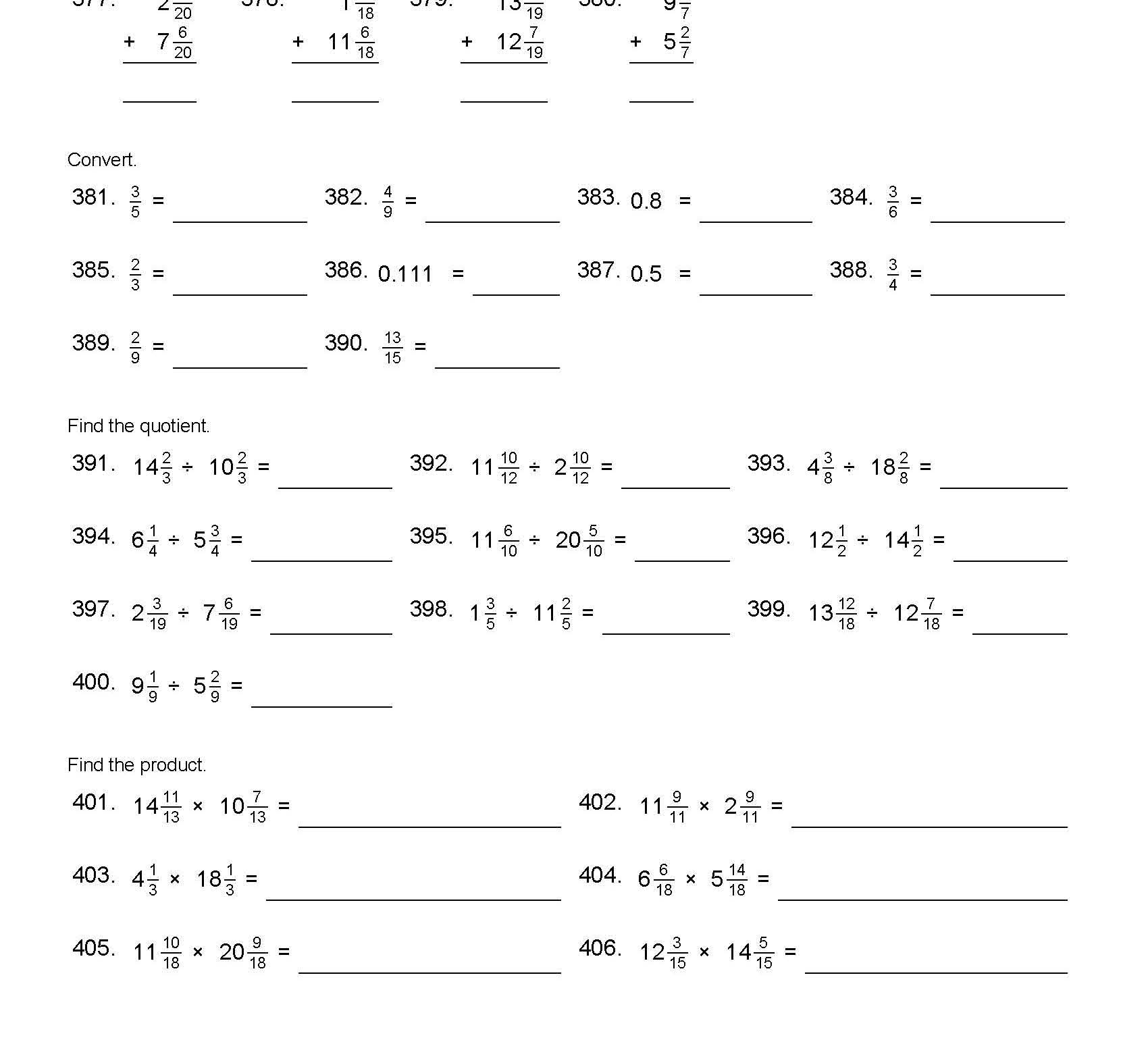 Massive KS2 Bundle Fractions Worksheets KS1 KS2 Maths Teaching Resources