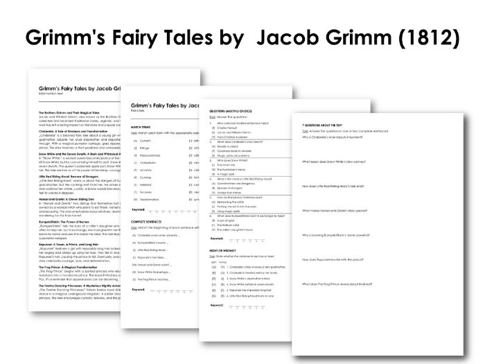 Grimm's Fairy Tales by Jacob Grimm (1812) | Teaching Resources