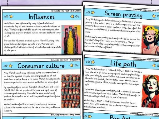 Andy Warhol - Flashcards | Art | Pop Art | Key Works & Legacy ...