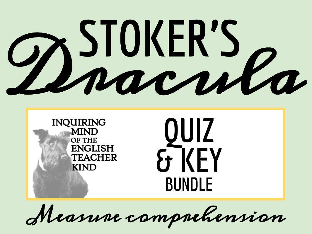 Dracula by Bram Stoker Quiz Bundle | Teaching Resources