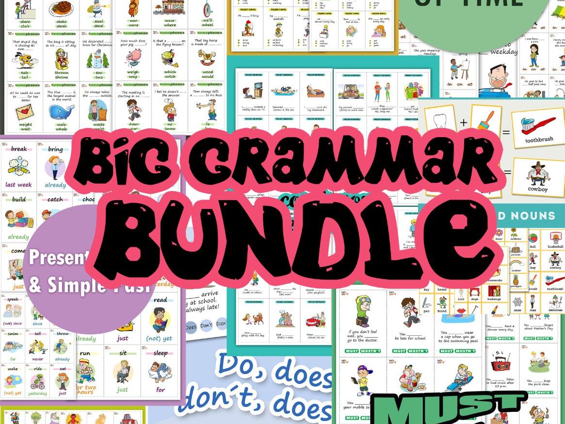 Early years English language learning resources: verbs and tenses