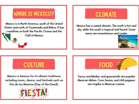 North America: Mexico - Flashcards | Teaching Resources
