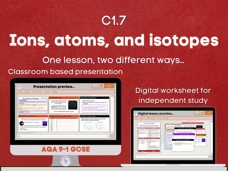 Ions atoms and isotopes Lesson bundle | Teaching Resources