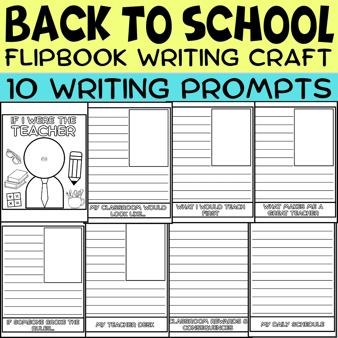 Back to School Flip book Craft | If I Were the Teacher Writing Booklet ...