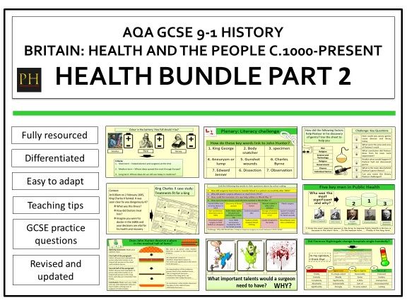 Health and the People AQA GCSE 9-1 Bundle Part 2 by PilgrimHistory ...