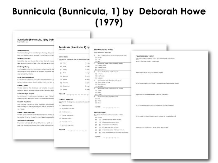 Bunnicula (Bunnicula, 1) by Deborah Howe (1979) | Teaching Resources