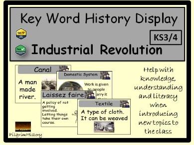 Industrial Revolution Key Word History Display by PilgrimHistory ...