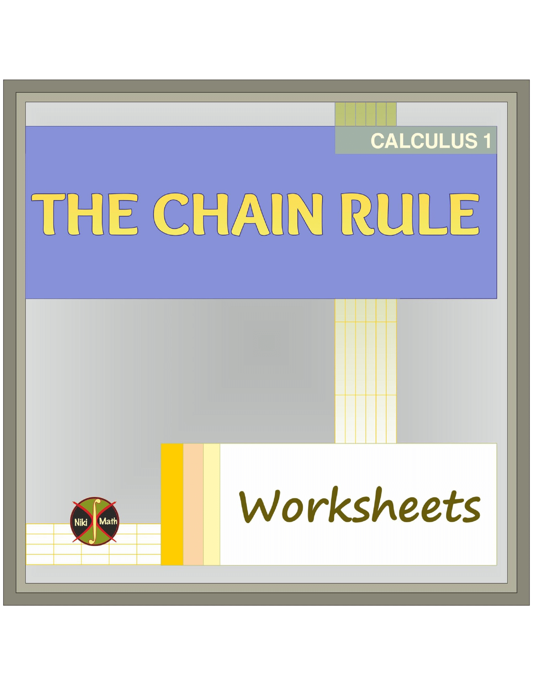 Derivatives The Chain Rule 2 WKSTs 20 Problems FREEBIE