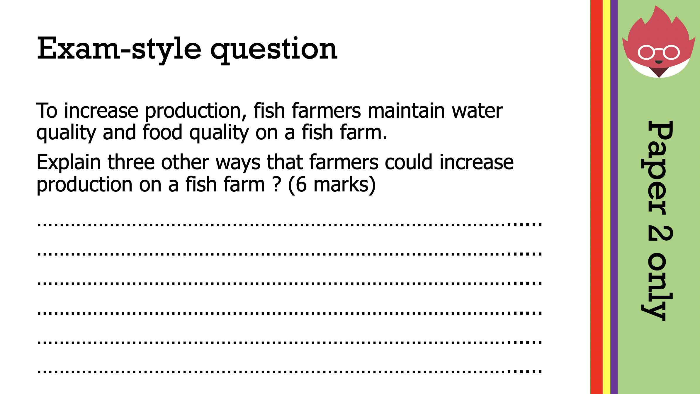 IGCSE Edexcel Biology (9-1) Food production (Fish farming) | Teaching ...