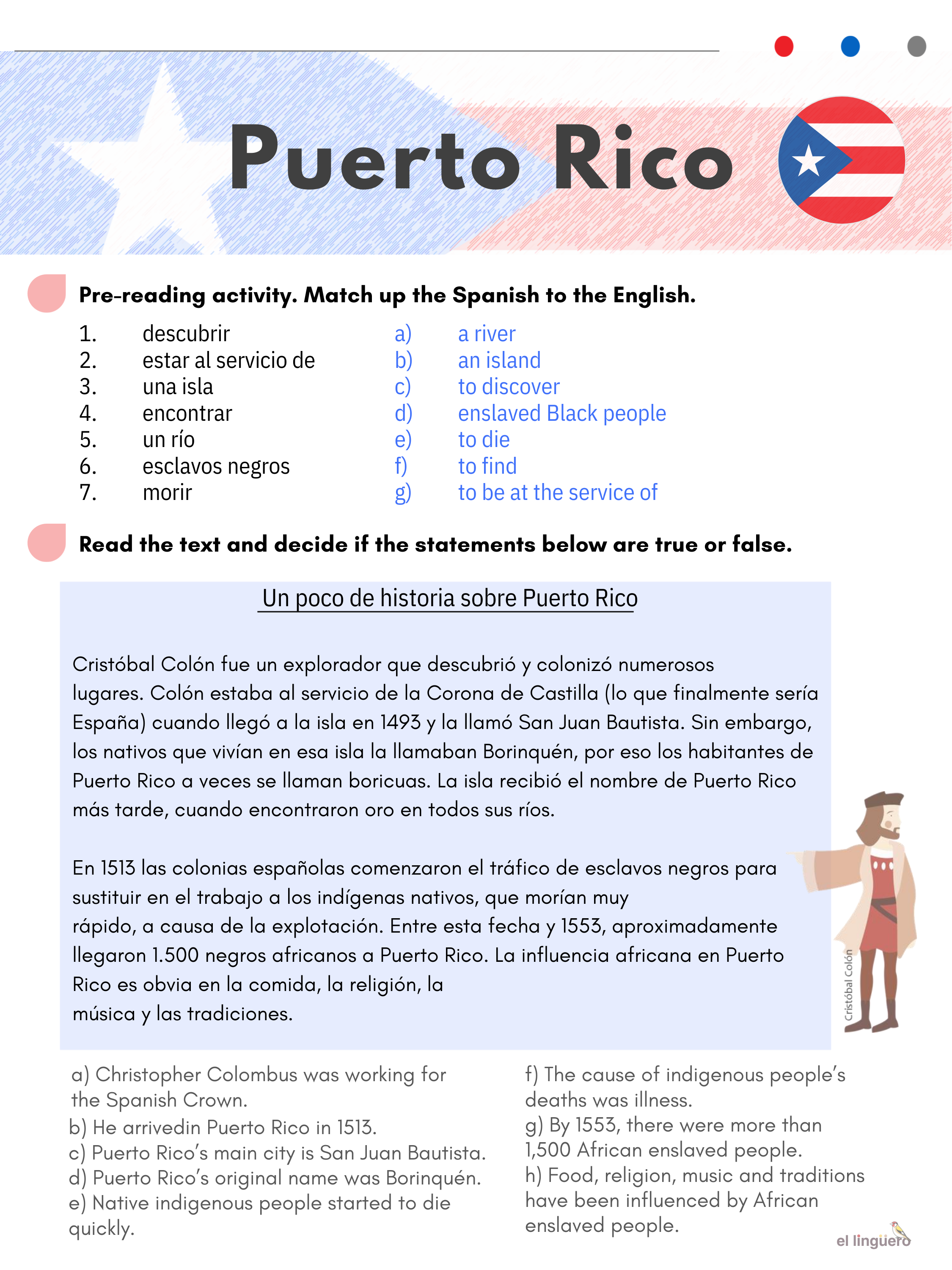 Puerto Rico: culture, history and Black heritage – Spanish reading ...