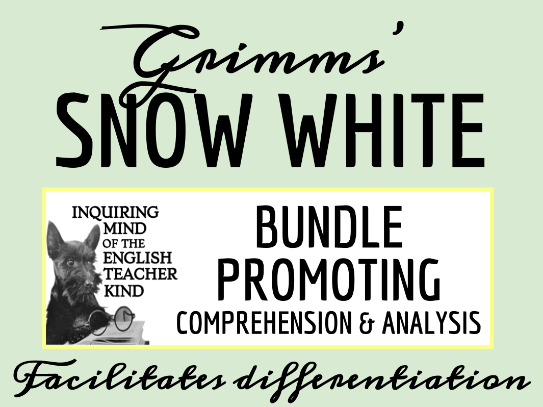 "Snow White and the Seven Dwarfs" Bundle for High School | Teaching ...