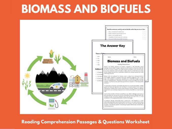 Biomass and Biofuels: Reading Comprehension Passages & Questions ...