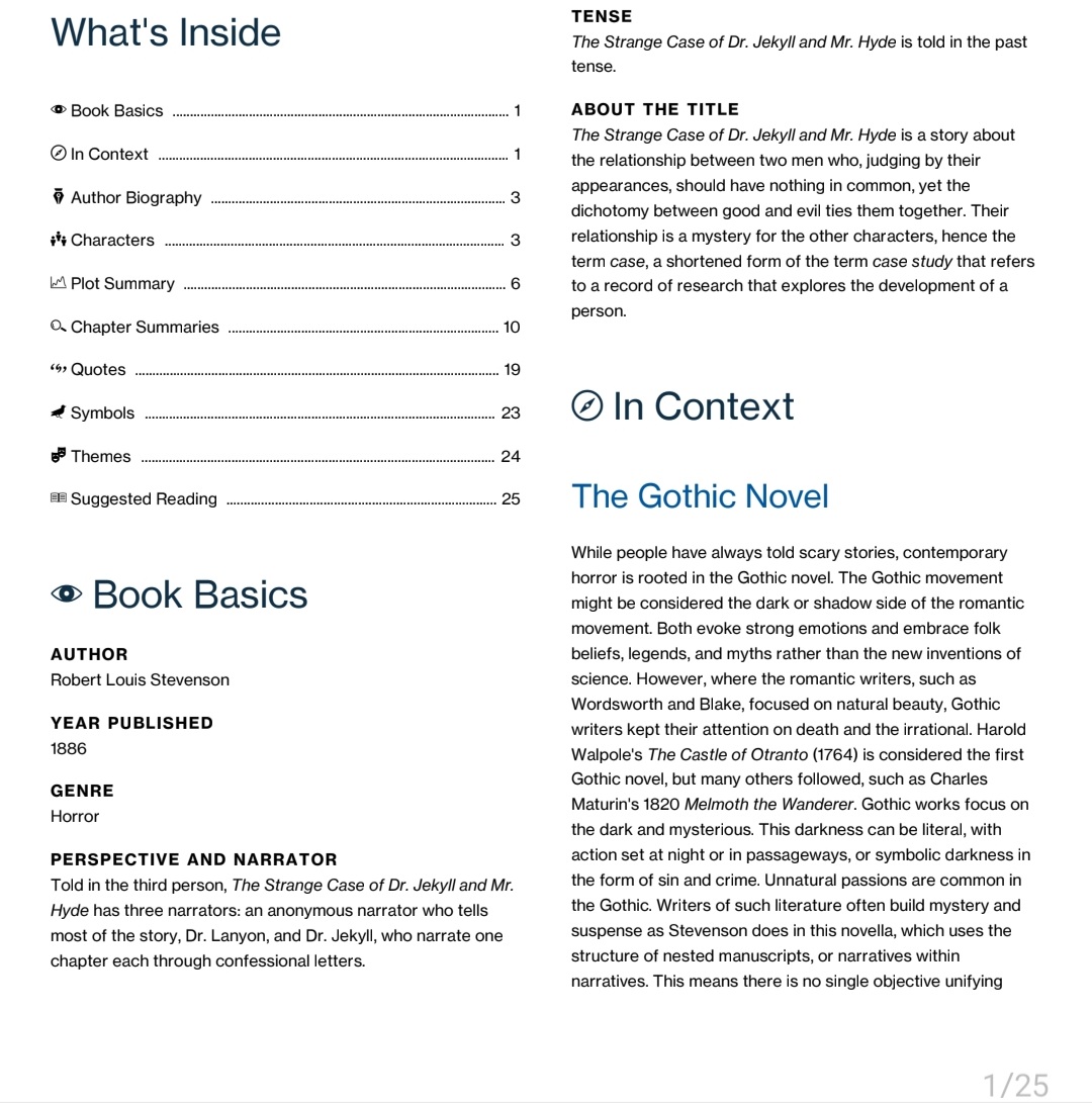 Strange case of Dr Jekyll and Mr Hyde Study Guide | Teaching Resources