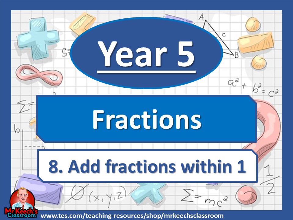 Year 5 Fractions Add Fractions Within 1 White Rose Maths 