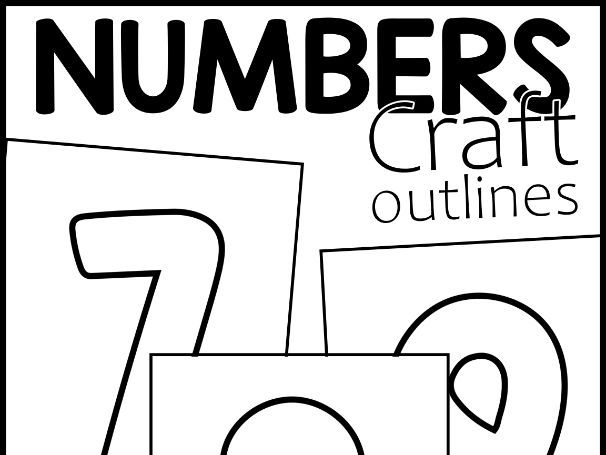 Number Outlines 0-20 - Bold Printable Templates for Crafts, Tracing ...
