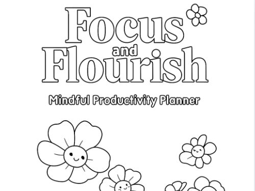Mindful colouring 30 day easy print productivity planner | Teaching ...