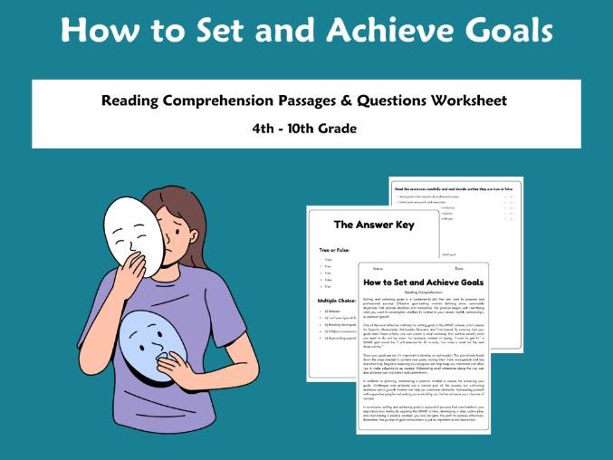 How to Set and Achieve Goals: Reading Comprehension Passages ...