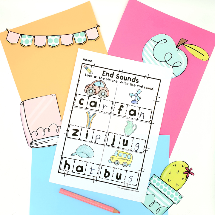 Phonics Worksheets Ending Sounds Activities Early Phonics End Sounds ...