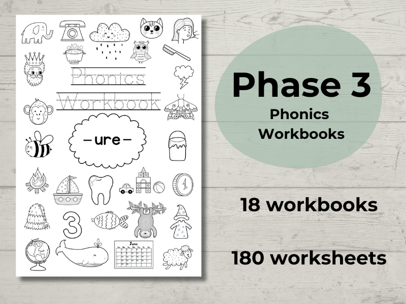 All Phase 3 Phonics Workbooks | Teaching Resources